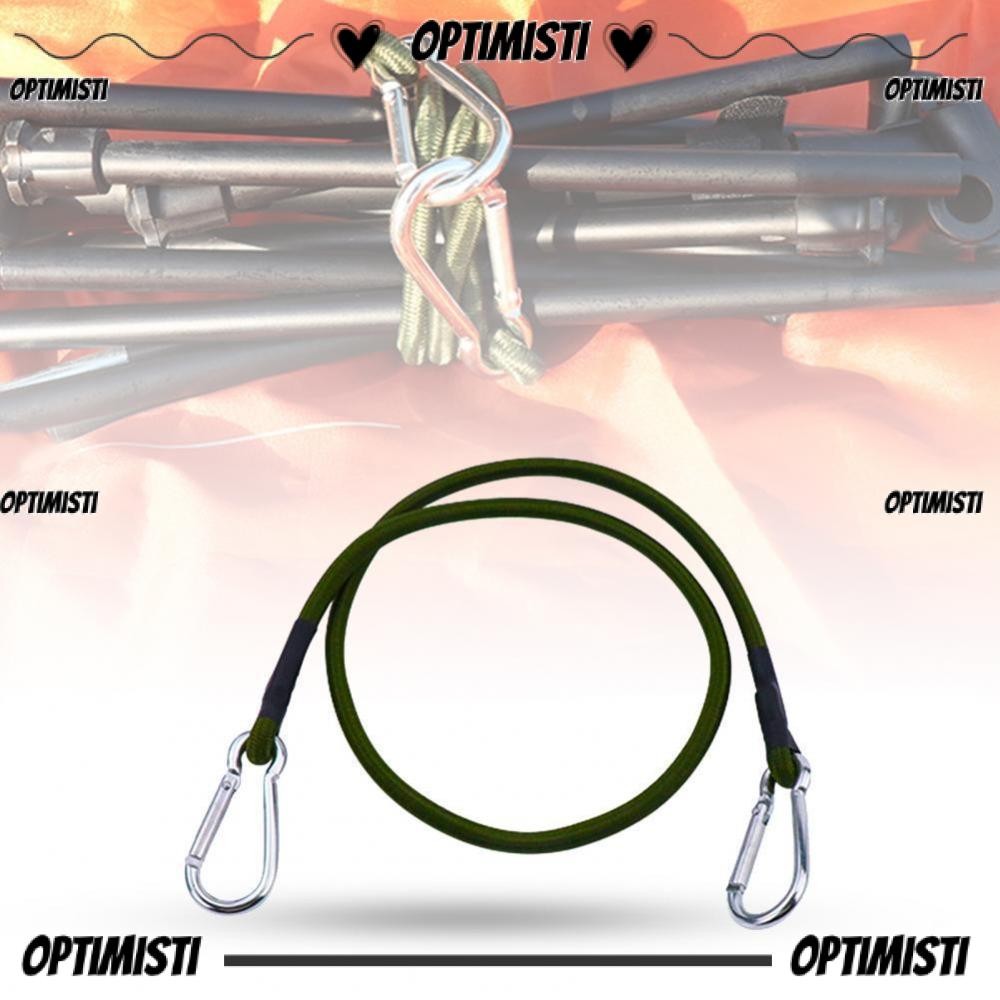 OPTIMISTI Cords Carabiner, Metal Latex Bungee Cord, Cargo Silver ...