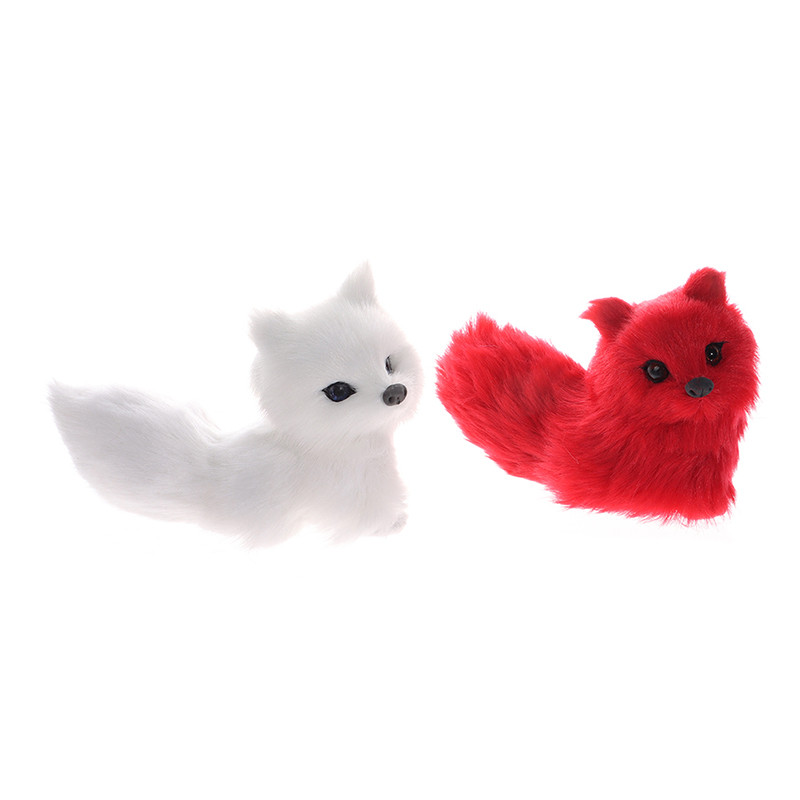 [MMBB] Simulation Animal Foxes Plush Decor Toy Doll for Children Kids ...