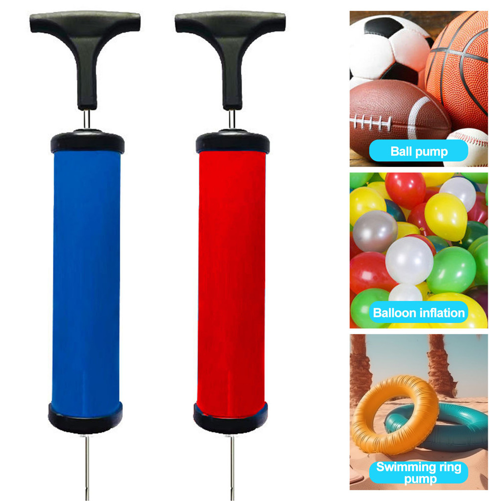 LEM- Basketball Pump with Needles Nozzle & Extension Hose Pull Inflator ...