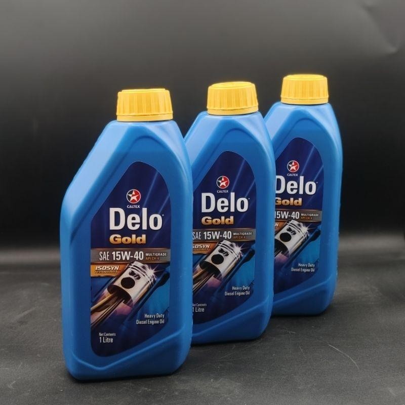 Caltex Delo Gold Ultra【1L】SAE 15w-40 for Diesel Multigrade 4 Liter ...