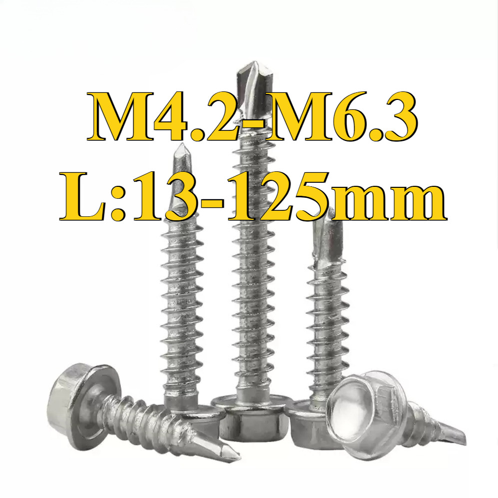 410 Stainless Steel External Hexagon Self-Drilling Screw M4.2/M4.8/M5.2 ...