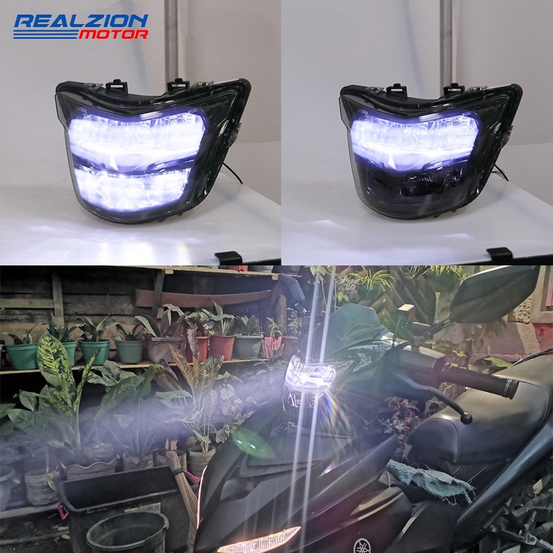 REALZIONMOTOR Motorcycle LED Head Lamp Lc150 Y15zr Rs150 Exciter Sniper ...