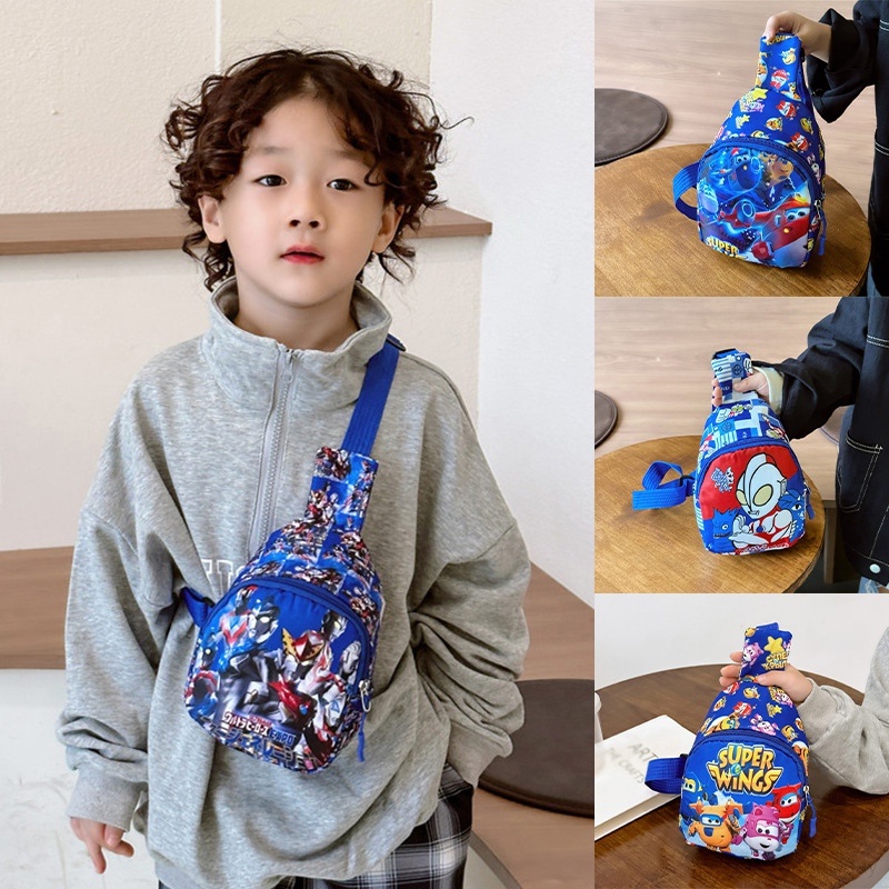 Boys' Chest Bag Cozy One-shoulder Bag Boys' Waist Bag Light Weight Cute ...