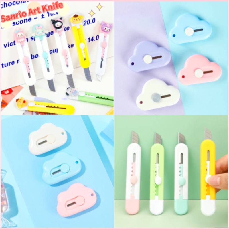 COD Cute Art Knife Mini Cutter utility Knife Stationary School Supplies ...