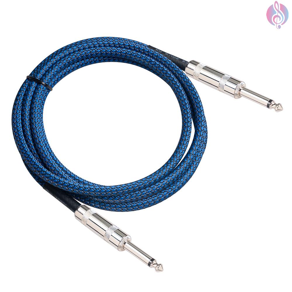 Double Straight Plug 6.35mm Male to Male Electric Guitar Audio Cable ...