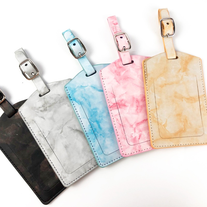 Marble Texture Simple Luggage Tag Women Men Suitcase Id Address ...