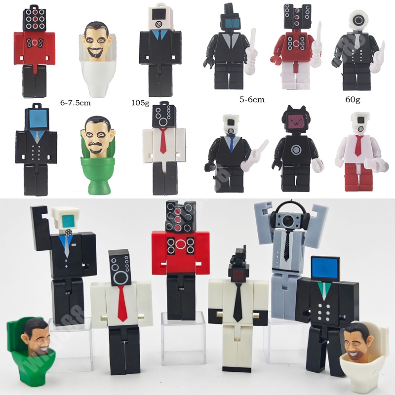Skibidi Toilet Character Building Blocks Toy Titan Cameraman Speakerman ...
