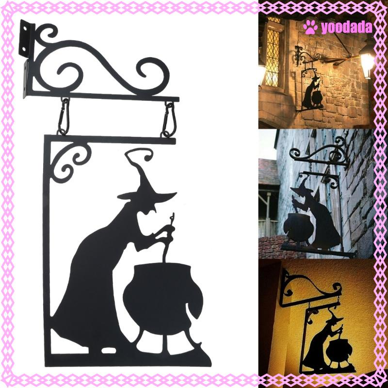 Yoo Metal Vintage Witch Shape Cast Iron Garden Corner Sign Mysterious ...