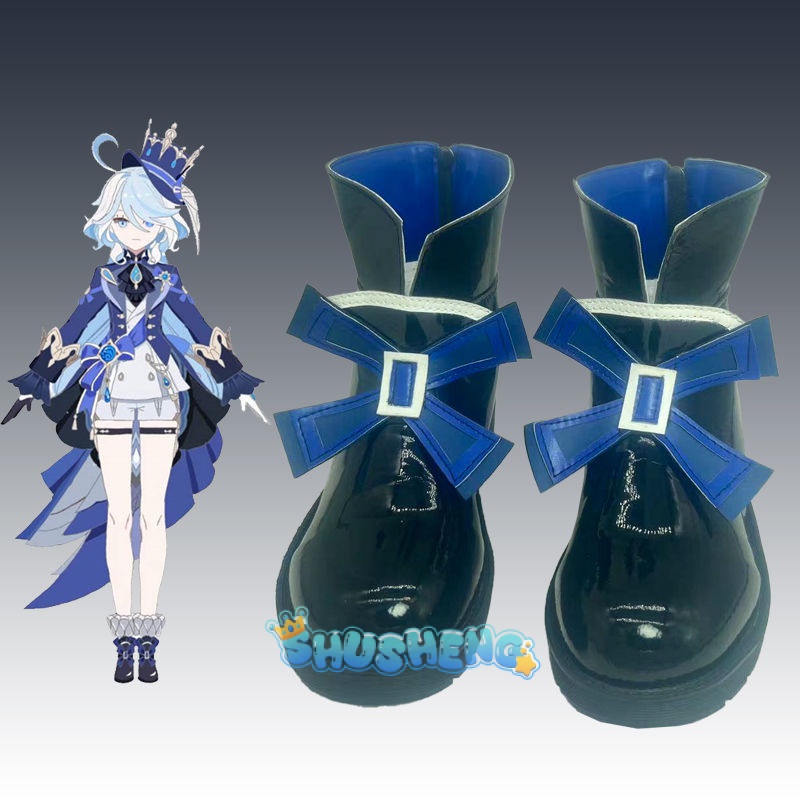 Customized Genshin Impact Focalor cos Aqua Furina cosplay shoes | Shopee Philippines