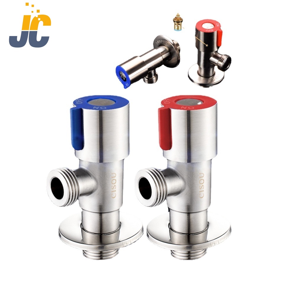 [JC] 304 Stainless Steel Triangle Valve Hot and Cold Universal Toilet ...