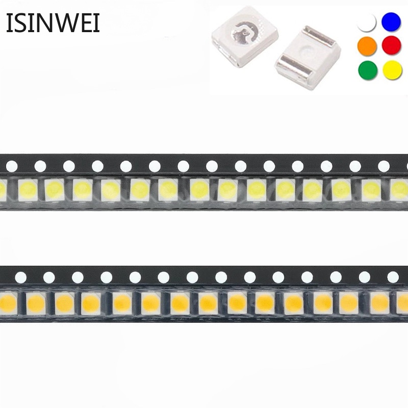 100pcs 1210 SMD LED Diodes Light White Red Yellow Green Blue 3528 ...