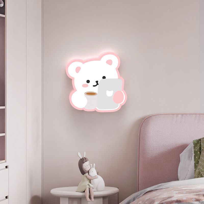 Nordic Cute Wall Light Led Bedroom Bedside Sconce Modern Children's ...