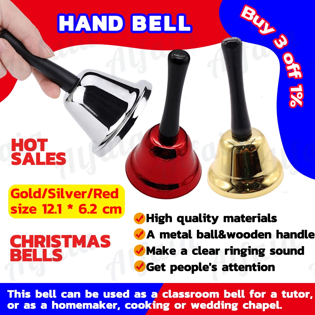 Loud Hand Bells for Adults, Dinner Bells for Inside Classroom Bell, for ...