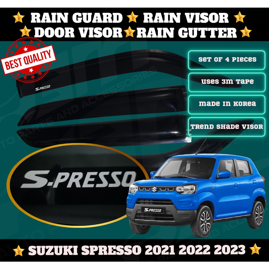 SUZUKI SPRESSO 2021 2022 2023 Rain Guard Door Visor Door Guard Rain ...