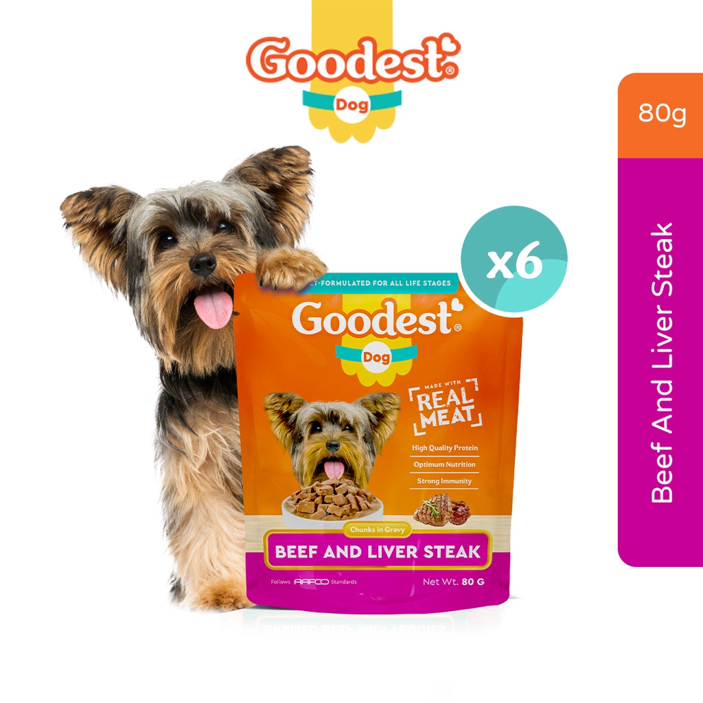 Goodest Dog Beef & Liver Steak 80G Pack Of 6 | Shopee Philippines