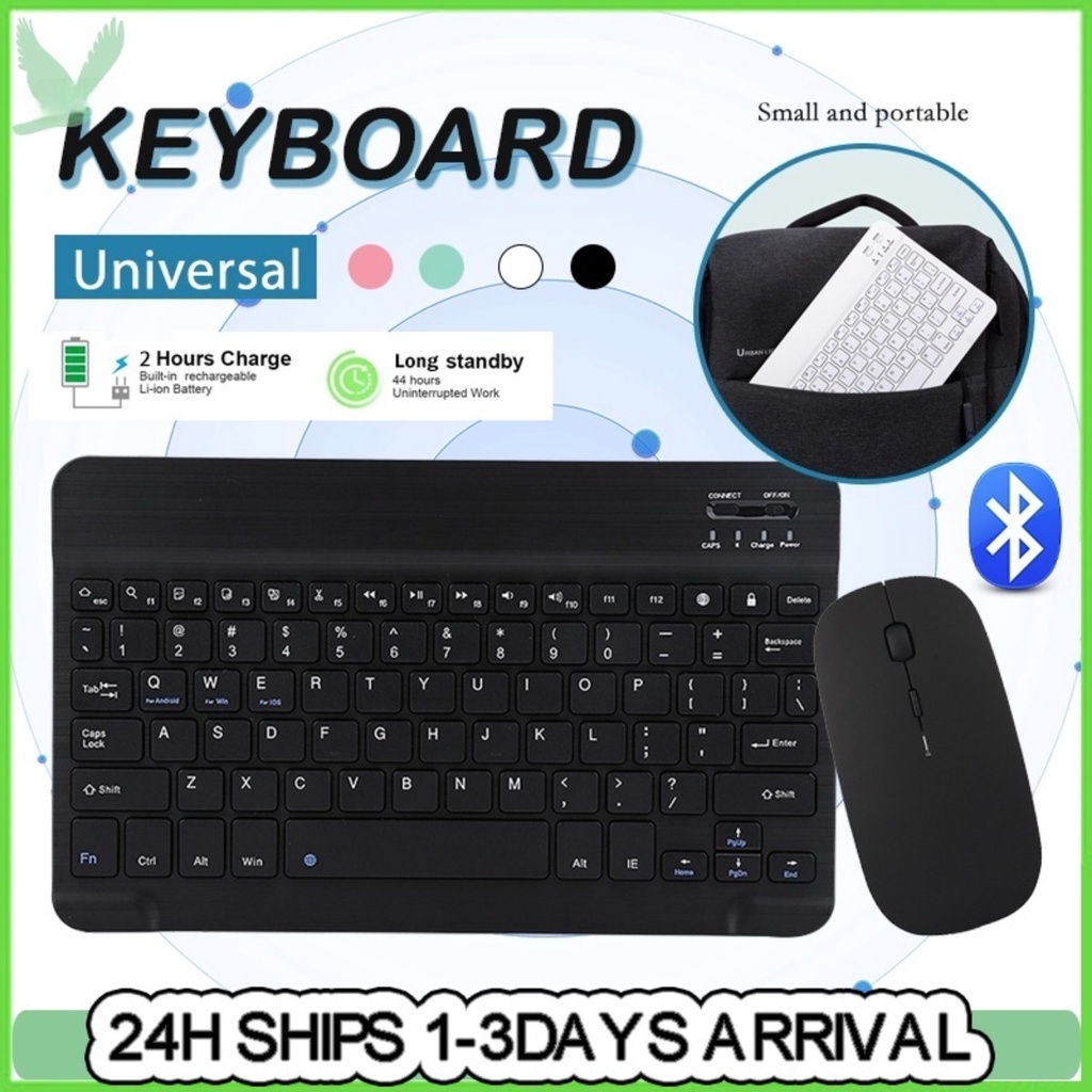 10 Inch Bluetooth Mouse Keyboard For Smart Phone Tablet Universal Ultra ...