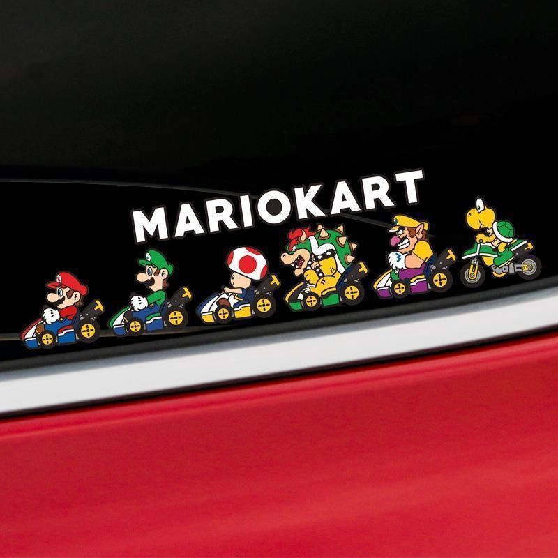 Mario Reflective Car Stickers Creative Cute Game Waterproof Car ...