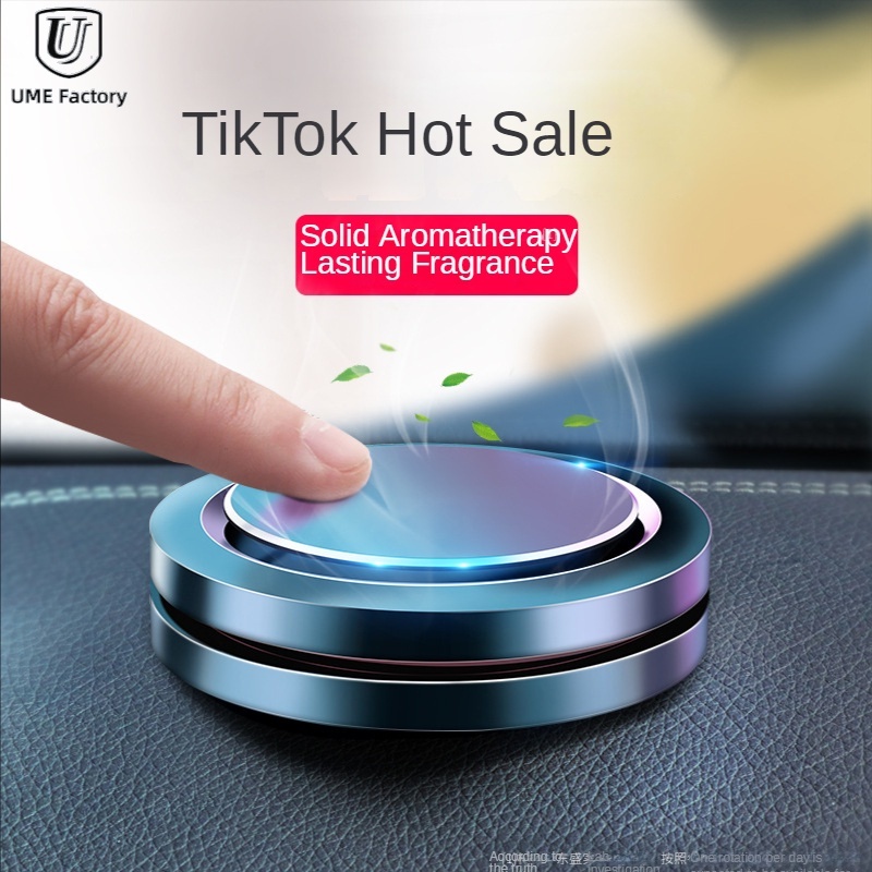 360 Degree Rotation Air Freshener Car Organic Solid Perfume Waterless ...