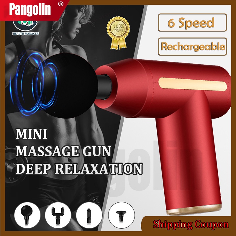 4 Heads Portable Muscle Massage Gun Superace Percussive High Frequency ...