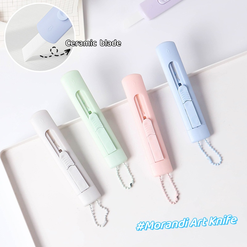 Morandi Color Utility Knife Ceramic Blade Portable Express Unpacking ...