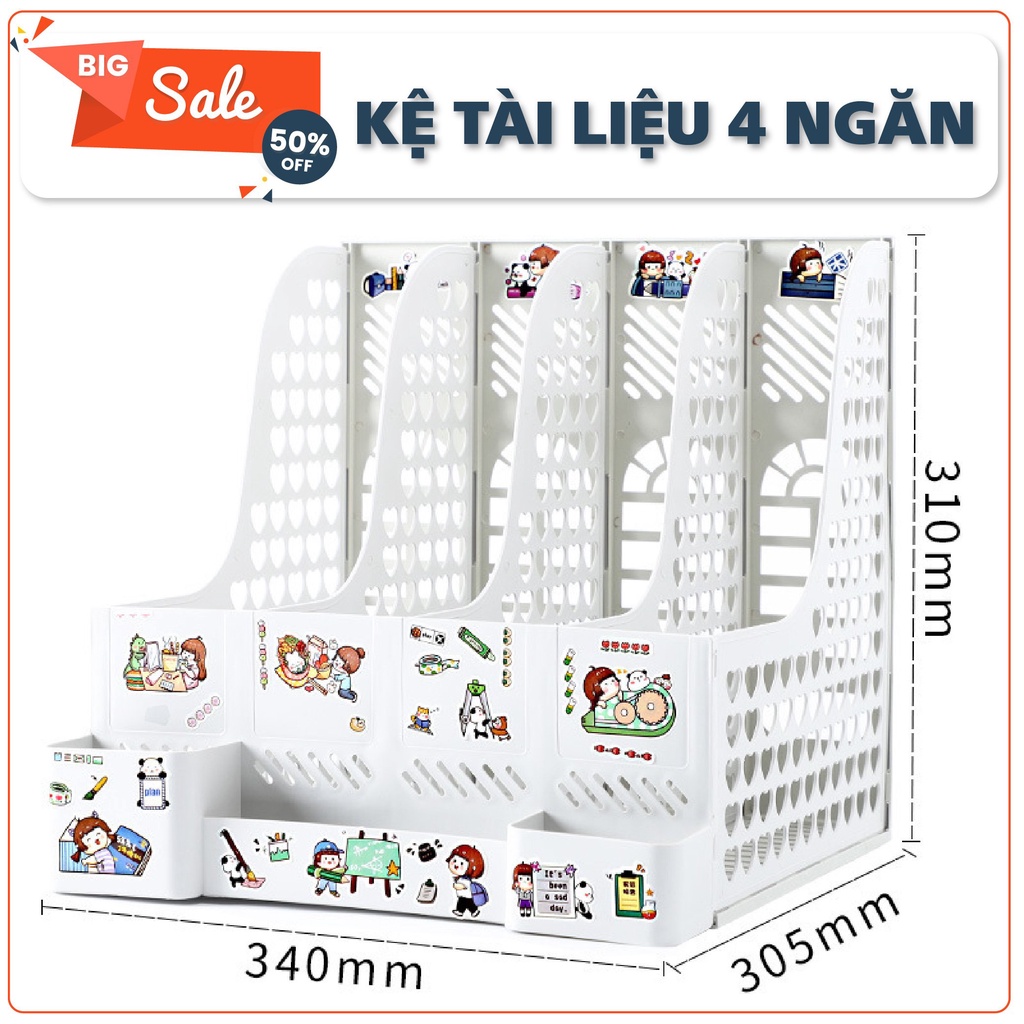 Document tray, A4 office document shelf with 4 desktop compartments for ...