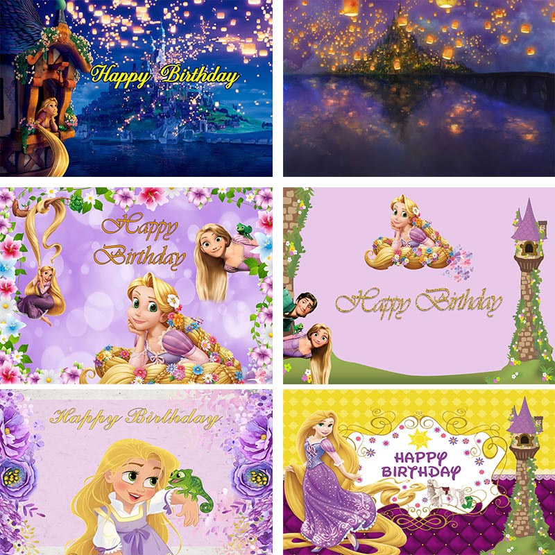 Rapunzel Tangled Princess Backdrop For Photography Baby Shower Kids ...