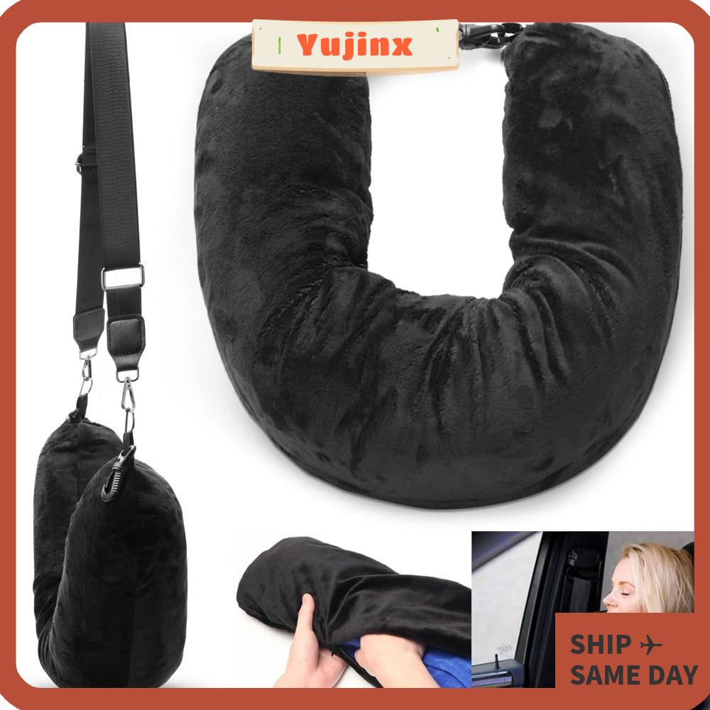 YUJINX Fillable Travel Neck Pillow, Fabric Carry Portable Stuffable ...