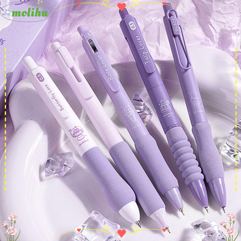 MOLIHA Gel Pen, Soft Bread Touch Black Color Ink Ballpoint Pen ...