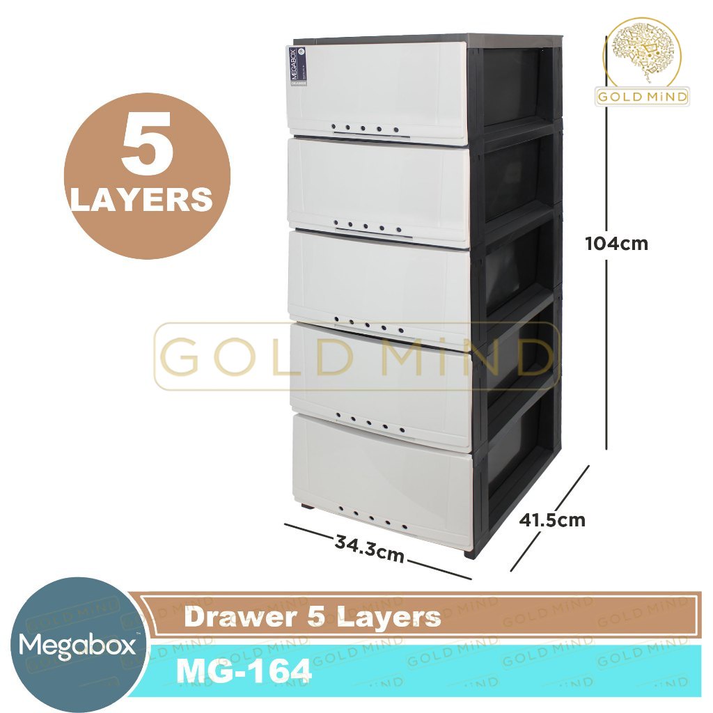 Megabox MG-164 (5 Layers Slim Drawer Boho Series ) | Shopee Philippines