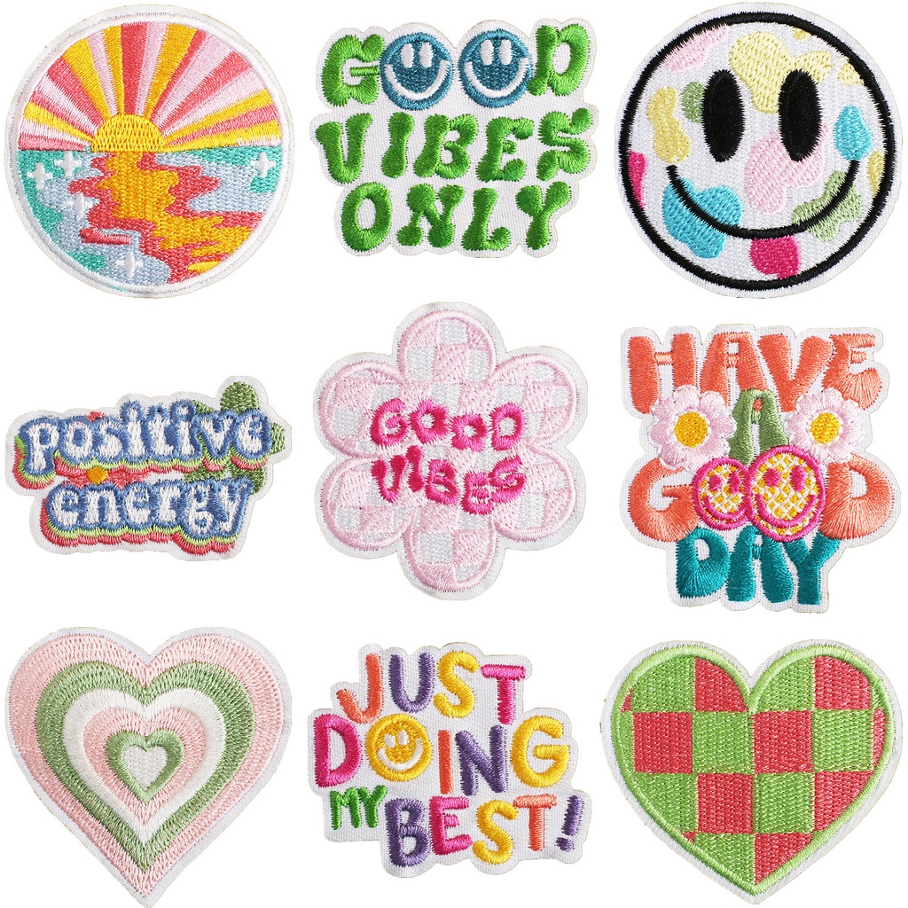 Pro Patch Store Smiley Face Inspirational Quotes Series DIY Embroidery ...