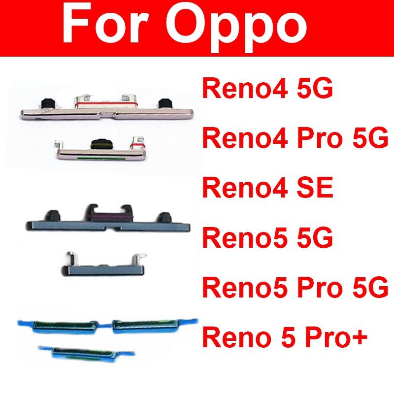 For OPPO Reno 4 4Pro 4SE 5 5Pro Plus 5G Power Volume Side Buttons Side ...