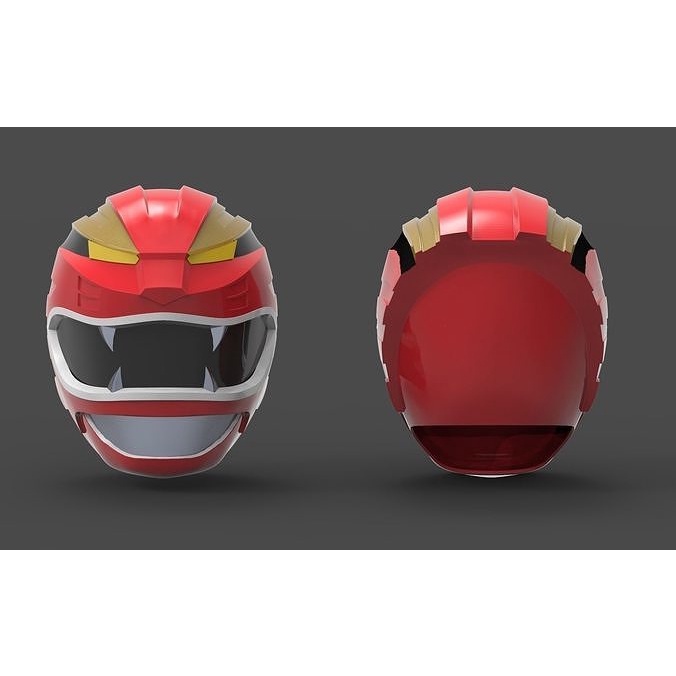 Super Sentai Paper Model Red Gaored Helmet (Hyakujuu Sentai Gaoranger ...