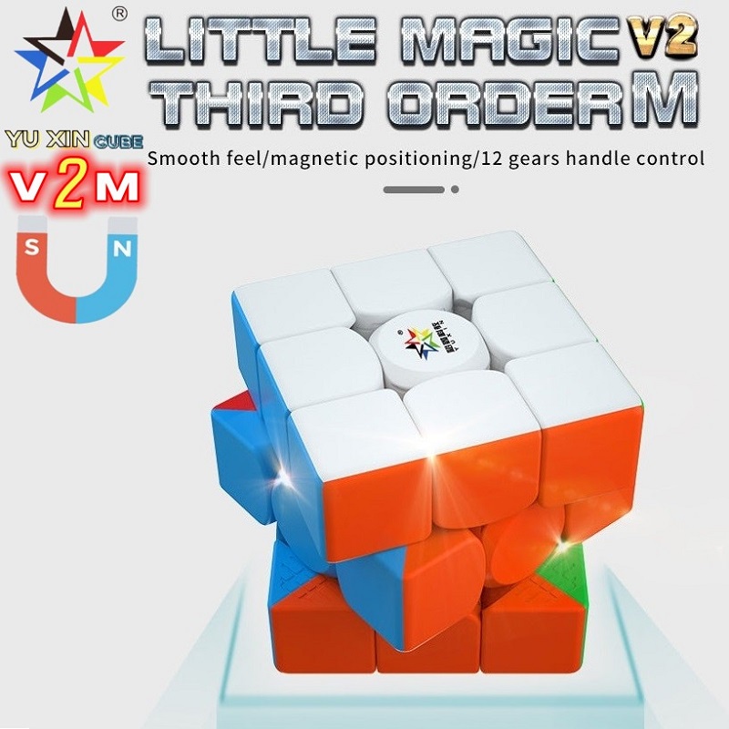 YUXIN Little Magic V2M 3x3 Magnetic Cube Professional Educational ...