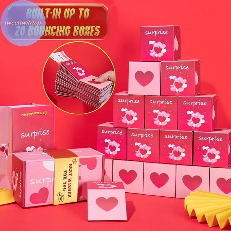 TRTOP 10/12/16/20 Surprise Explosion Gift Box Cash Bounce Exploding Box ...