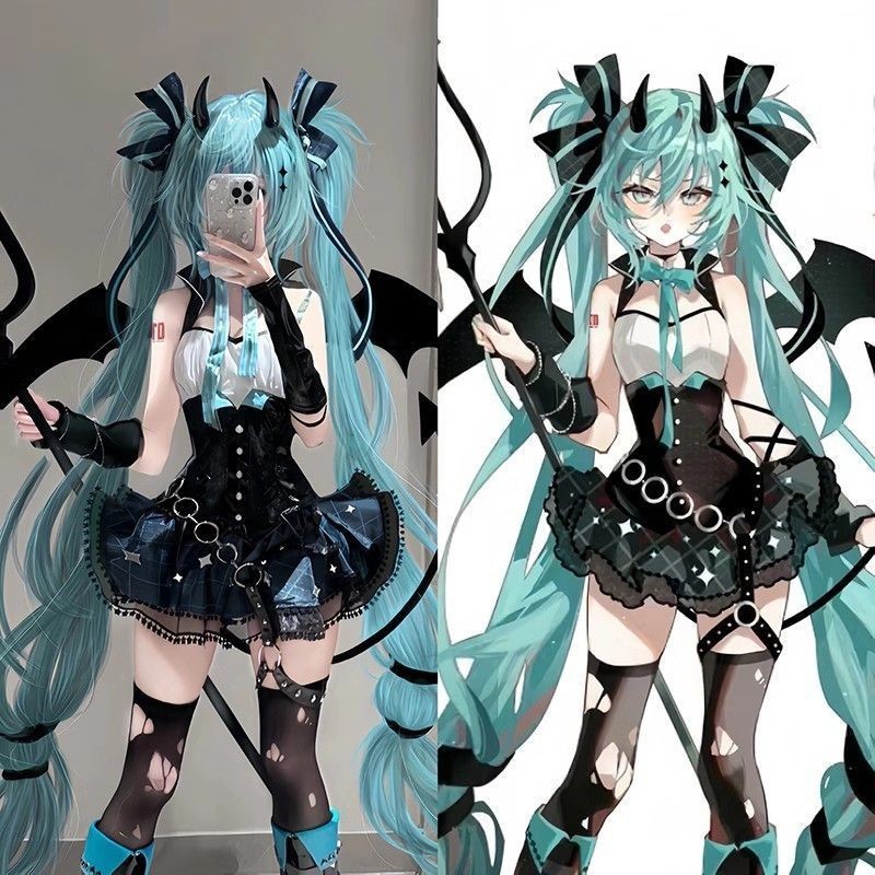 ICOS Hatsune Miku Cosplay Future Little Devil Little Raccoon Corset ...