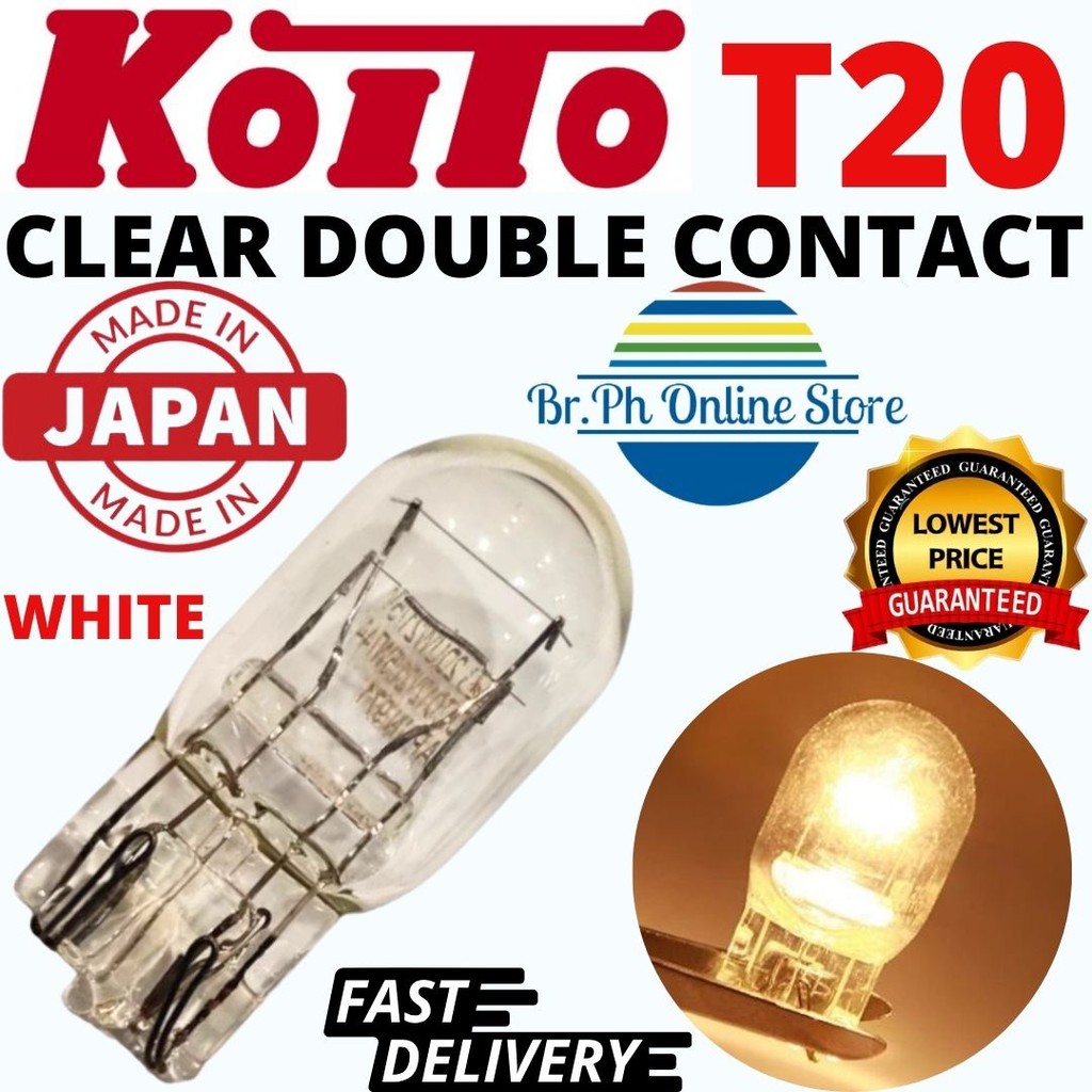 KOITO T20 BULB DOUBLE CONTACT PIN 12V 21/5W BRAKE LIGHT & TAIL LIGHT ...