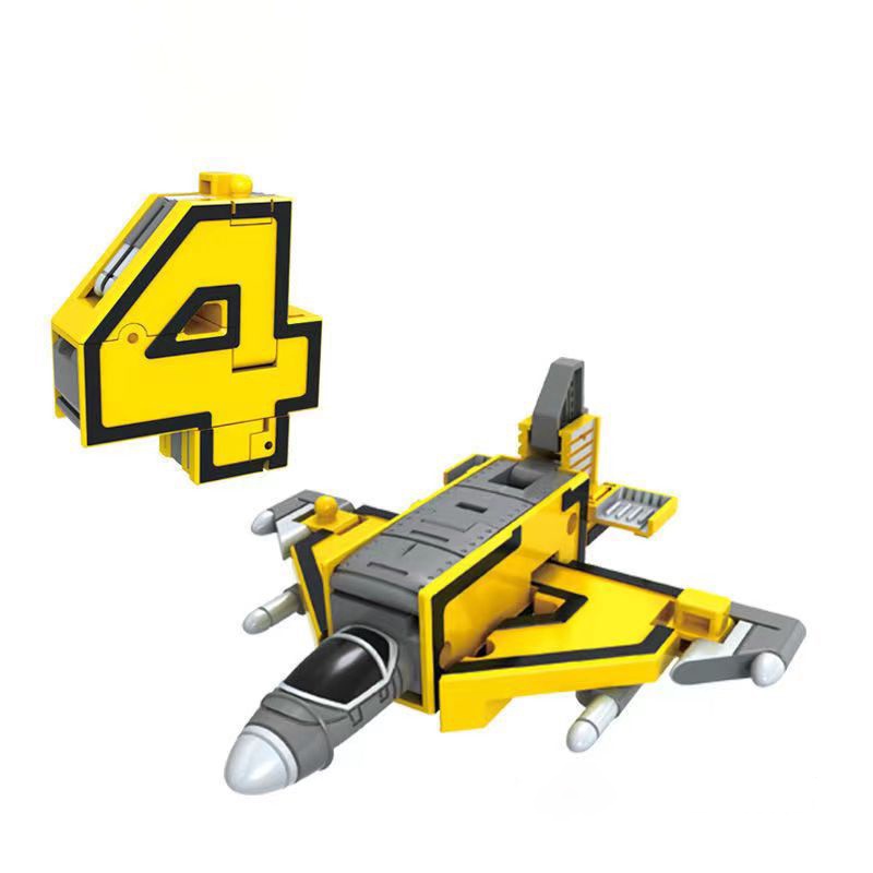 10 Pcs Full Set Transformers Number Robot Toy Set DIY Assemble Number ...