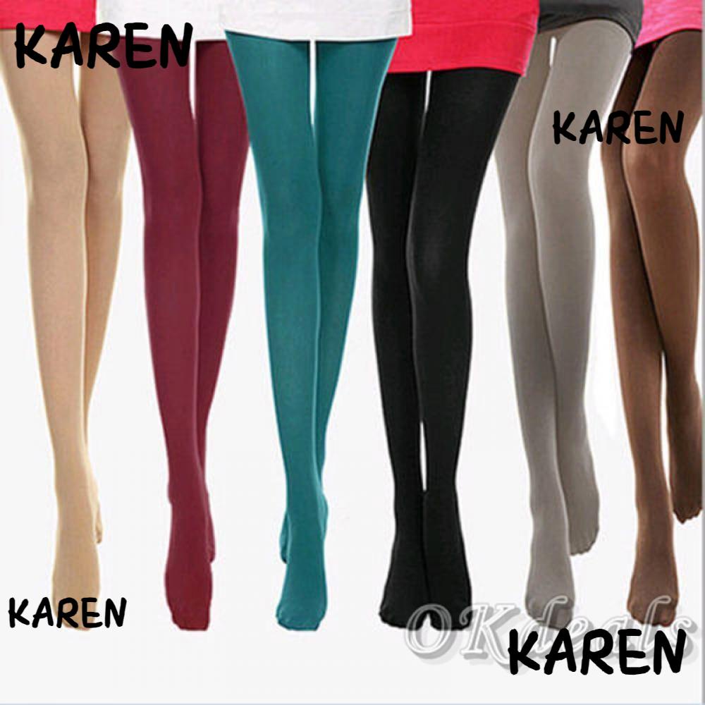 Karen 【cod】thick 120d Tights Footed Socks Stockings Pantyhose Opaque