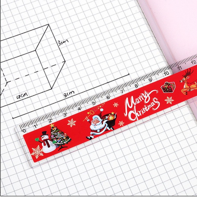 Cartoon Christmas Straightedge Ruler Cute Gifts for Kids School Office ...