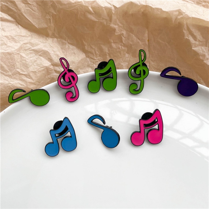 Cartoon Guitar Piano Violin Enamel Brooch Cute Music Symbol Musical ...