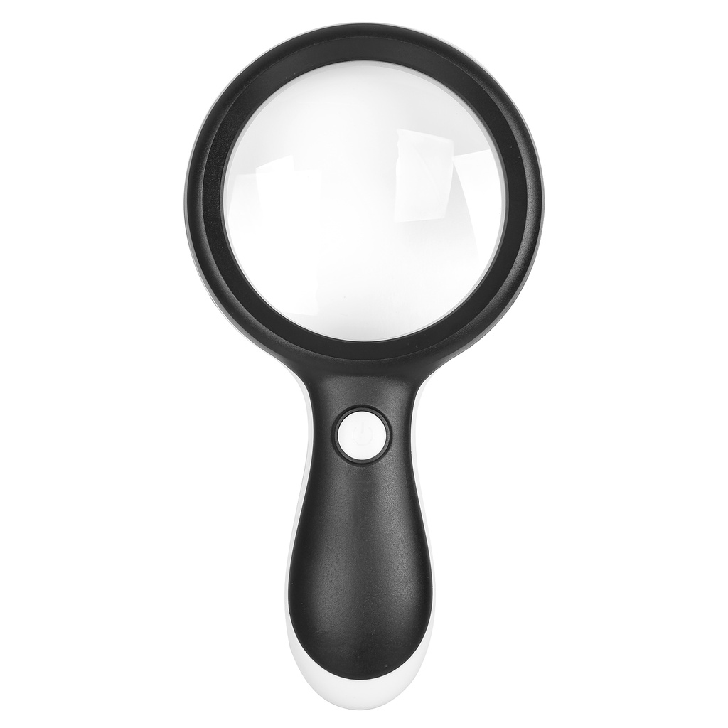 10X Handheld Magnifier Lighted Magnifying Glass Lens Large Diameter ...