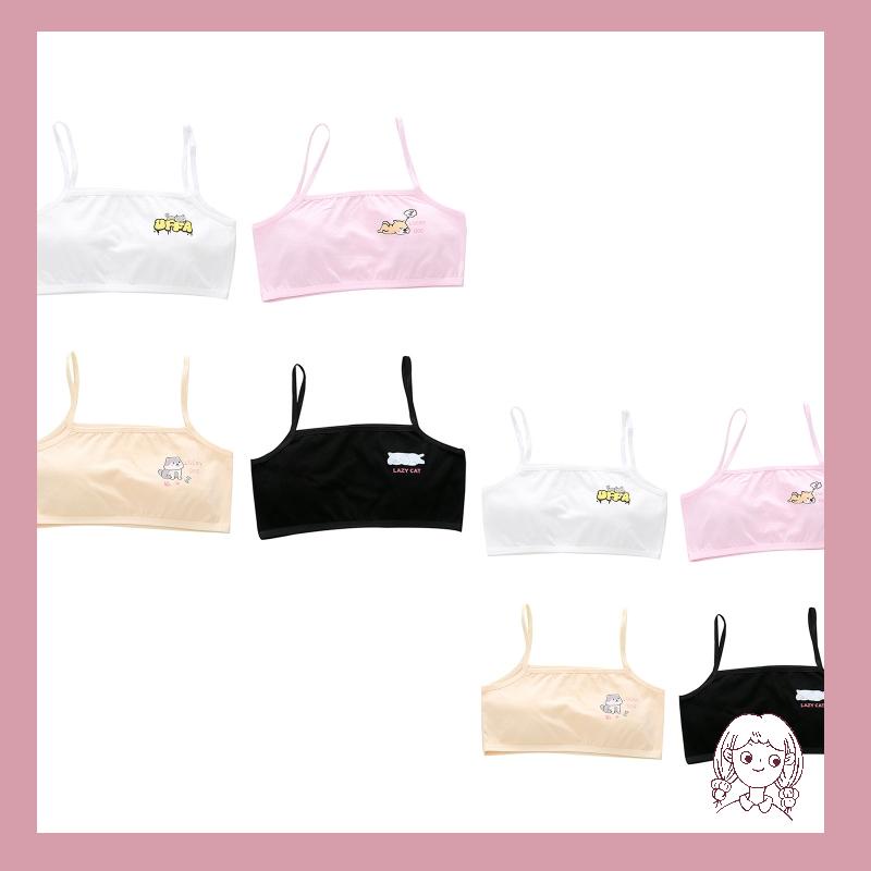 haha Young Girls Bra Breathable Underwear Lingerie Teens Training Bra ...