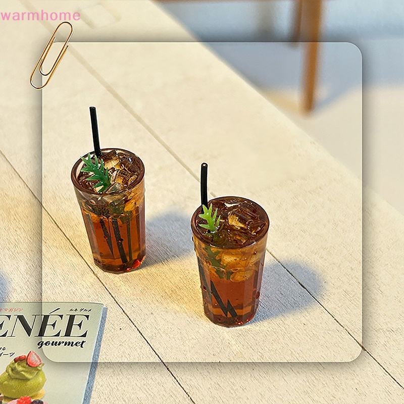 WMPH Miniature Cafe Toy Decoration Model Mini Drink Iced American Latte ...