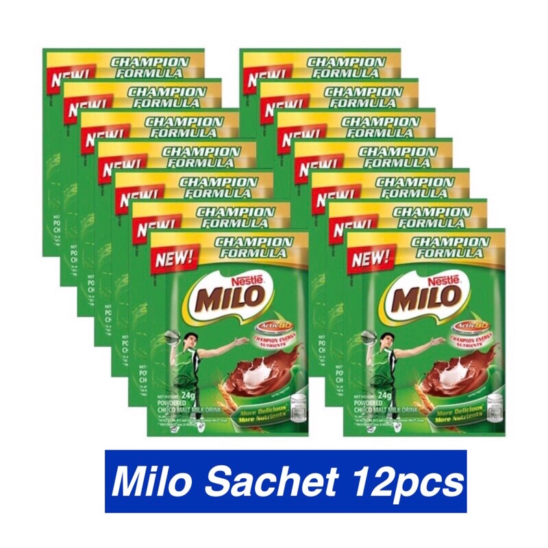 Milo Choco Malt Powdered Milk Drink 24 Grams - Pack of 12 | Shopee ...