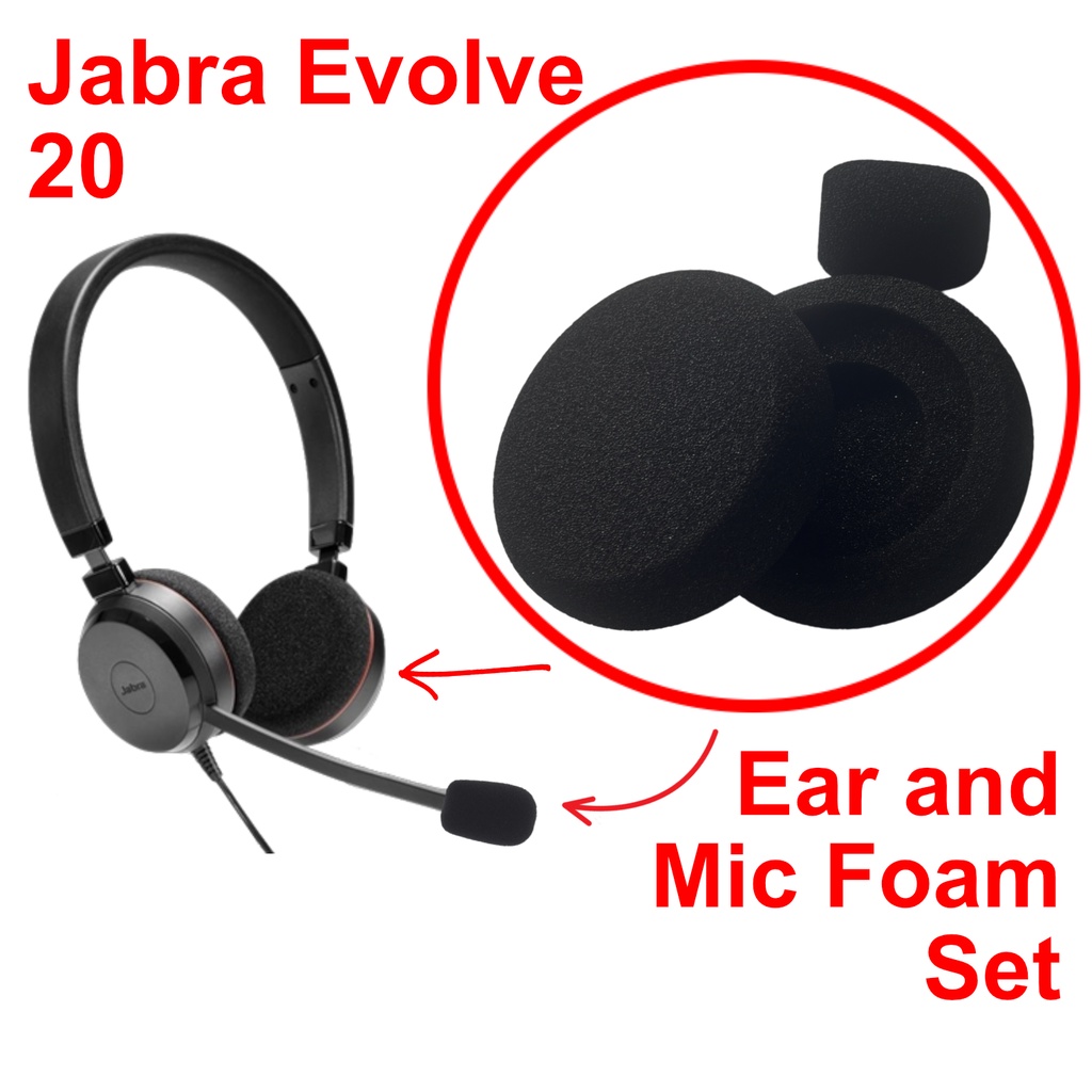 Jabra Evolve 20 Ear foams and Mic Foam Set Sponge Microphone foam Mic ...