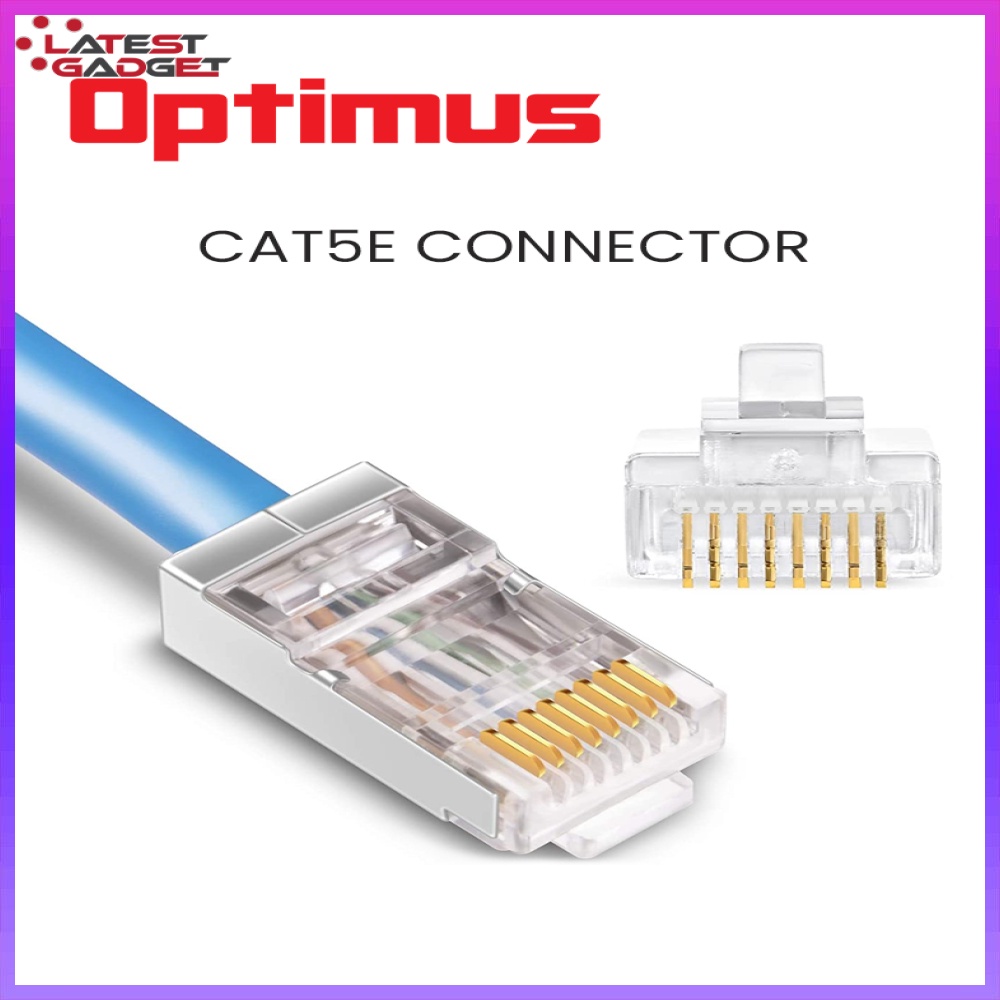 LatestGadget Optimus RJ45 CAT5E Connector 10pcs | Shopee Philippines