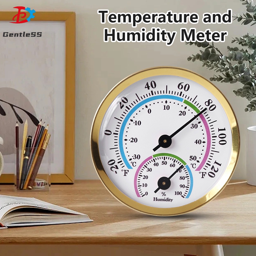 Mini Indoor Thermometer Hygrometer Analog Temperature Humidity Monitor ...