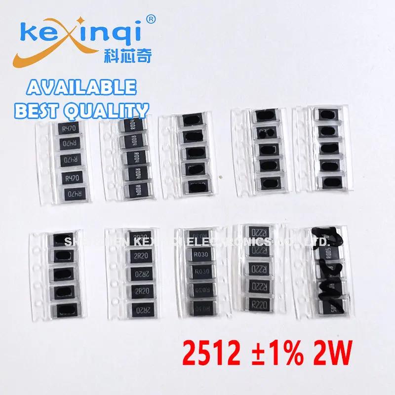 50PCS Set of Resistance 2512 SMD 2W 1% Resistor Samples Kit 10 KindsX5pcs R001 R002 R005 R008 ...