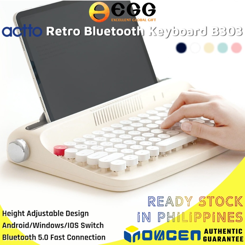 ACTTO 86 Keys Bluetooth Wireless Keyboard B303,Suit for Phone,Tablet ...