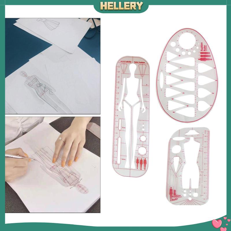 [HelleryPH] Fashion Drawing Template Ruler Fashion Illustration Rulers ...